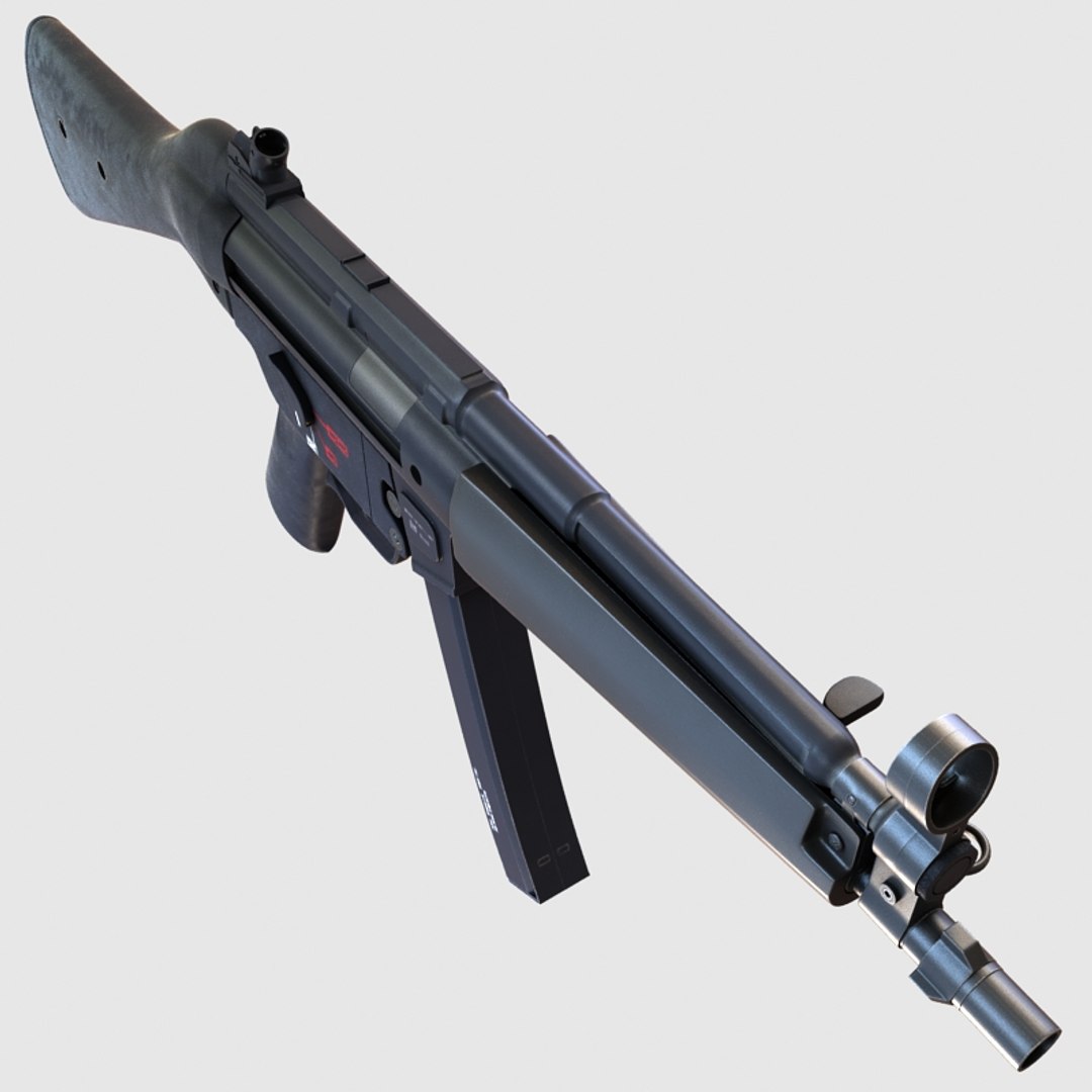 3d Realistic Submachine Gun A4 Model