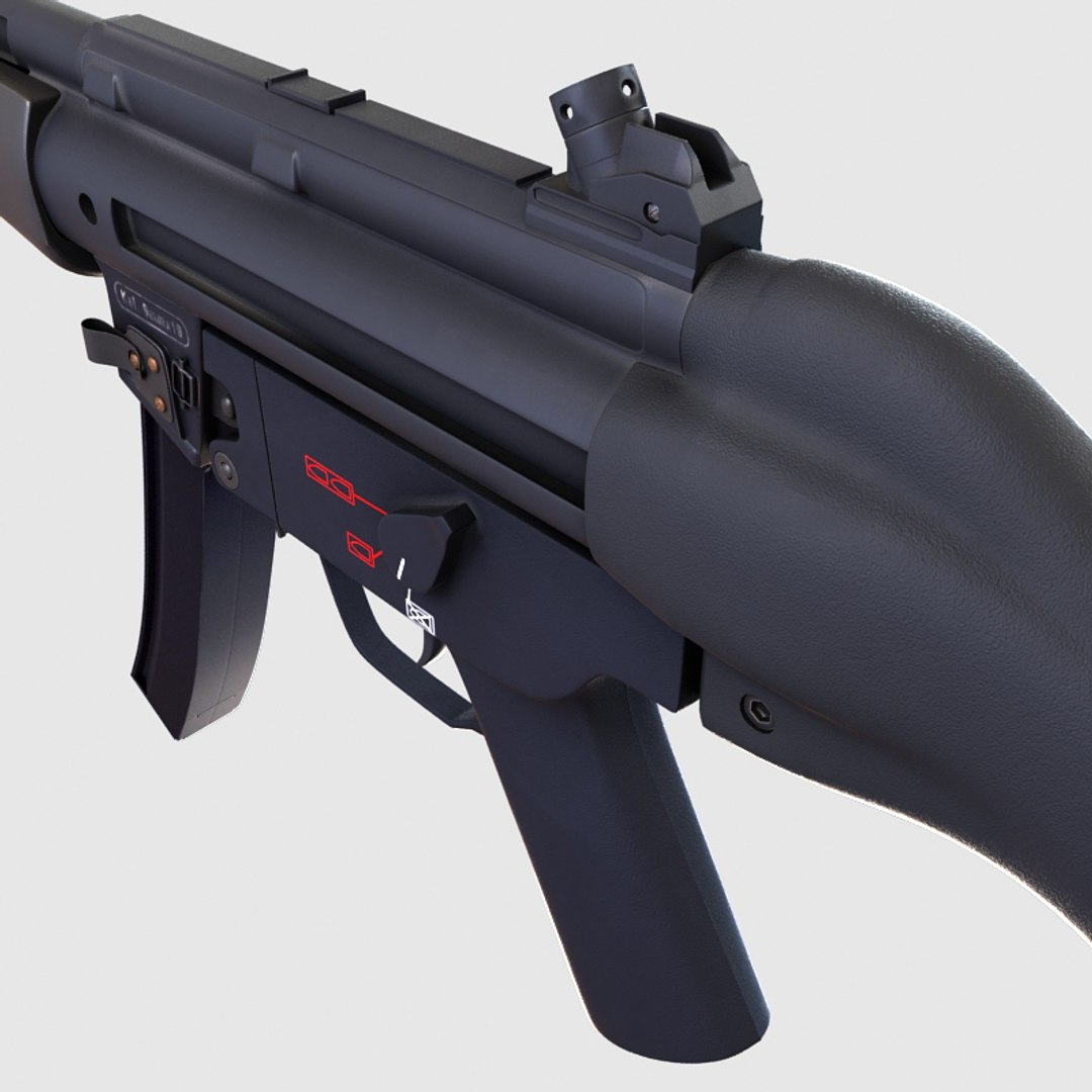 3d Realistic Submachine Gun A4 Model