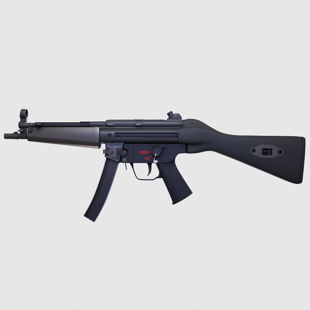 3d Realistic Submachine Gun A4 Model