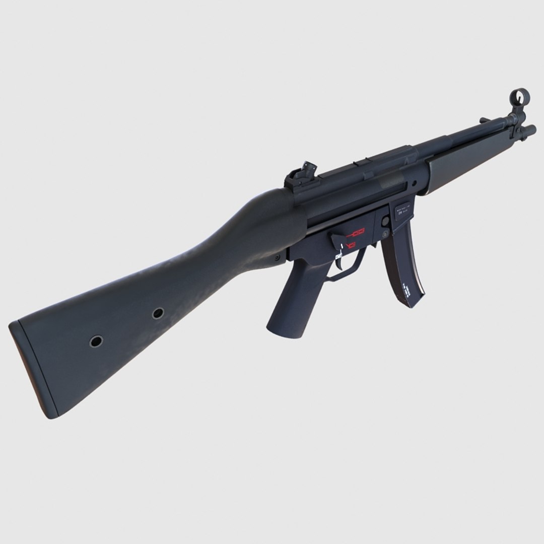 3d Realistic Submachine Gun A4 Model