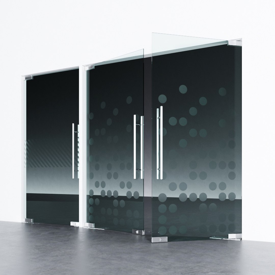 3D Glass Door Model - TurboSquid 1250112