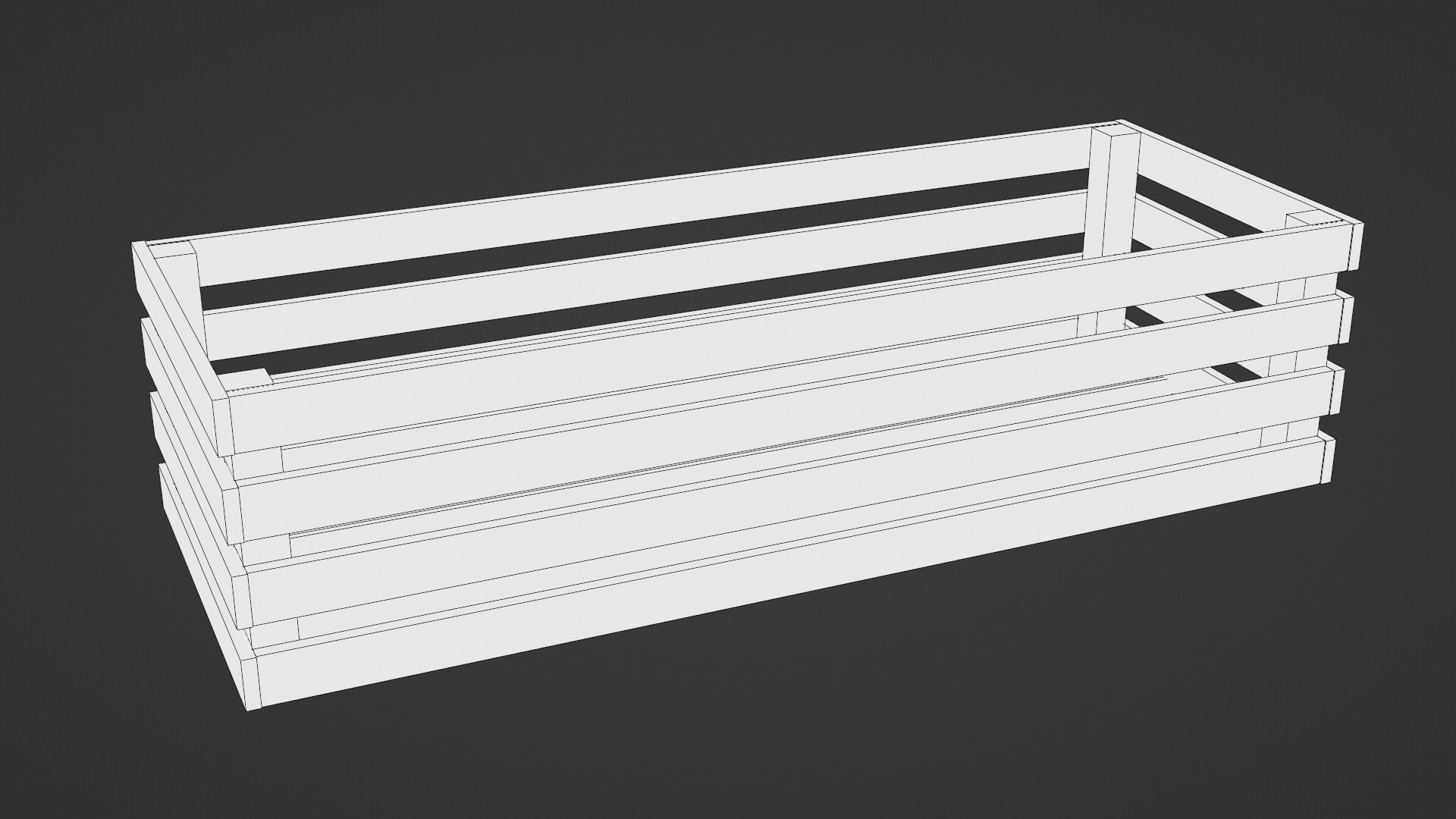 Long Wooden Crates Set 3D model - TurboSquid 2015377