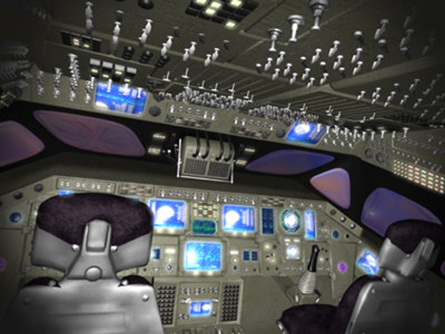 Space Shuttle Flight Deck 3d Model