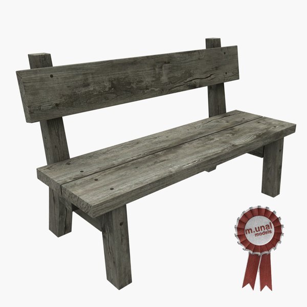 3D model old wooden bench - TurboSquid 1231659