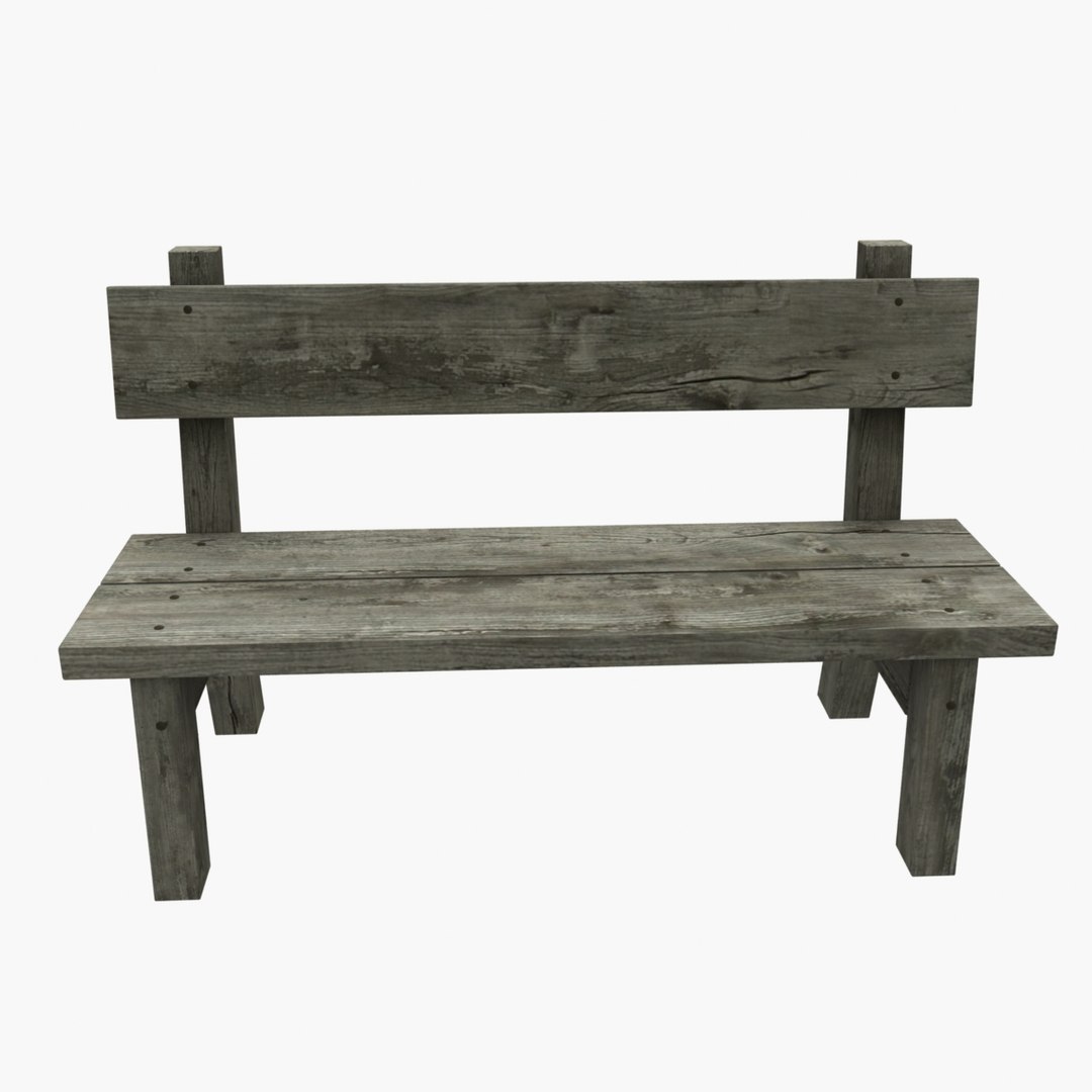 3D Model Old Wooden Bench - TurboSquid 1231659