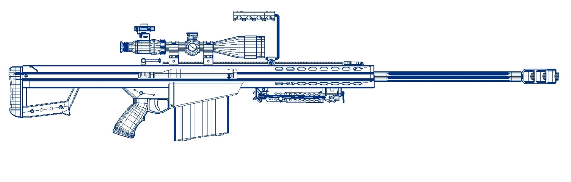 3d Barrett M82a1 Sniper Rifle