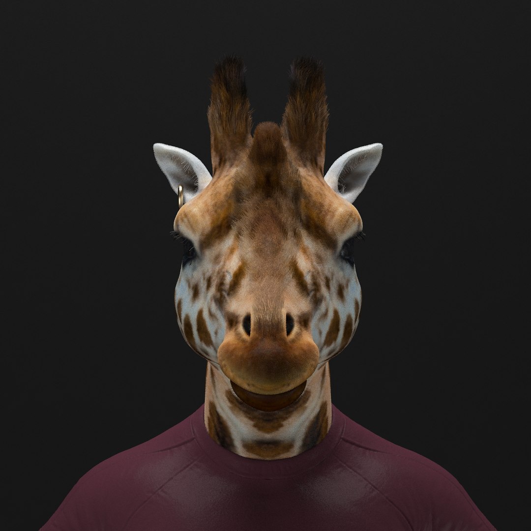 3D Giraffe Head For NFT - TurboSquid 1994897