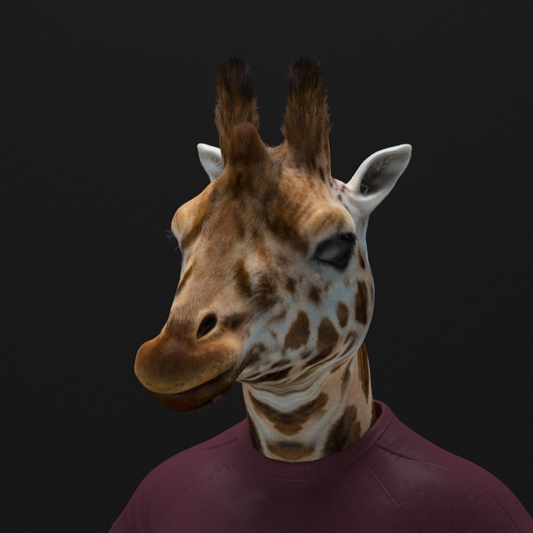 3D Giraffe Head For NFT - TurboSquid 1994897