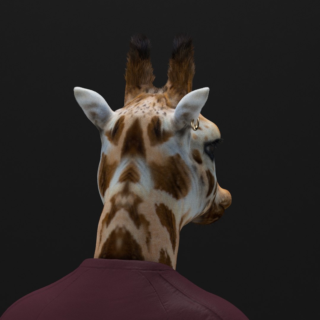 3D Giraffe Head For NFT - TurboSquid 1994897