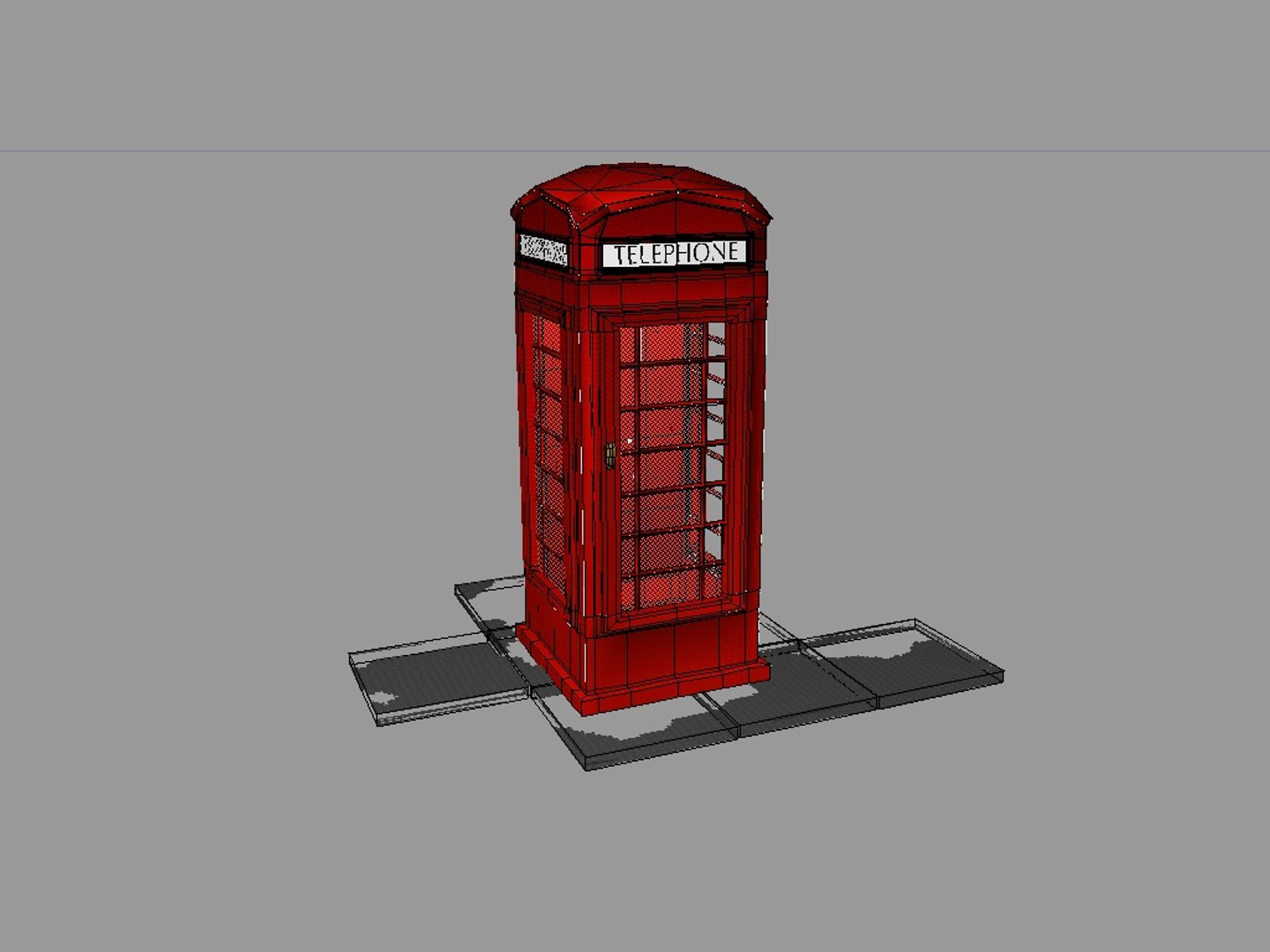 british phone box 3d model