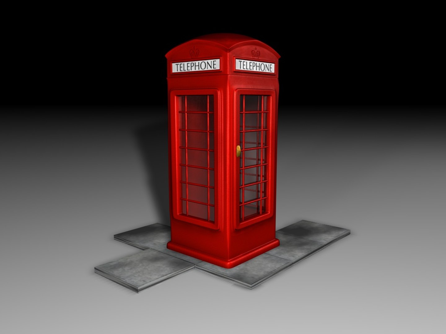 british phone box 3d model