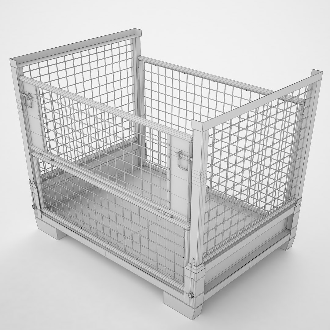 Collapsible Cage Pallet 01 3D Model - TurboSquid 2075631