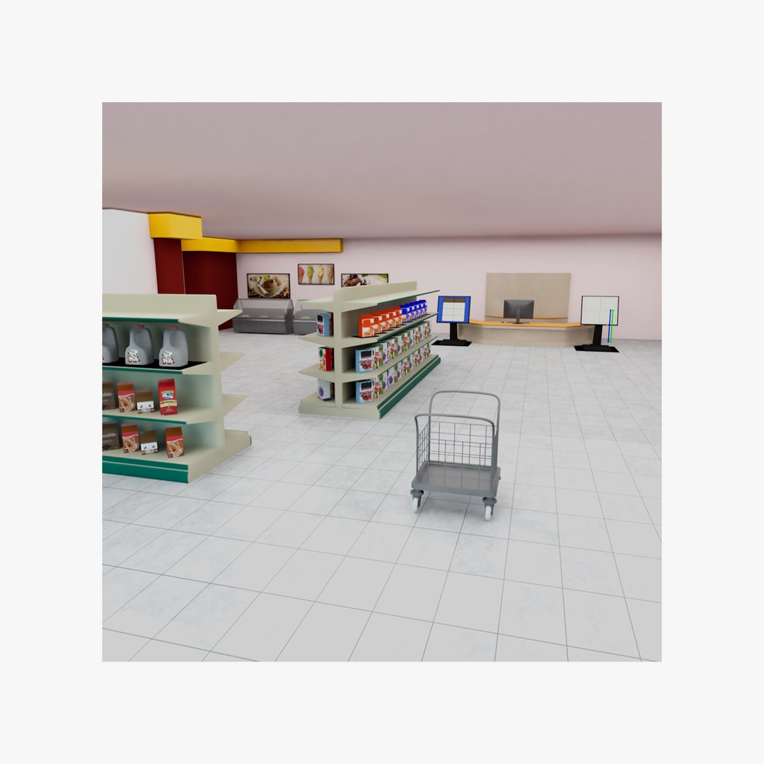 Shopping store 3D - TurboSquid 2019514