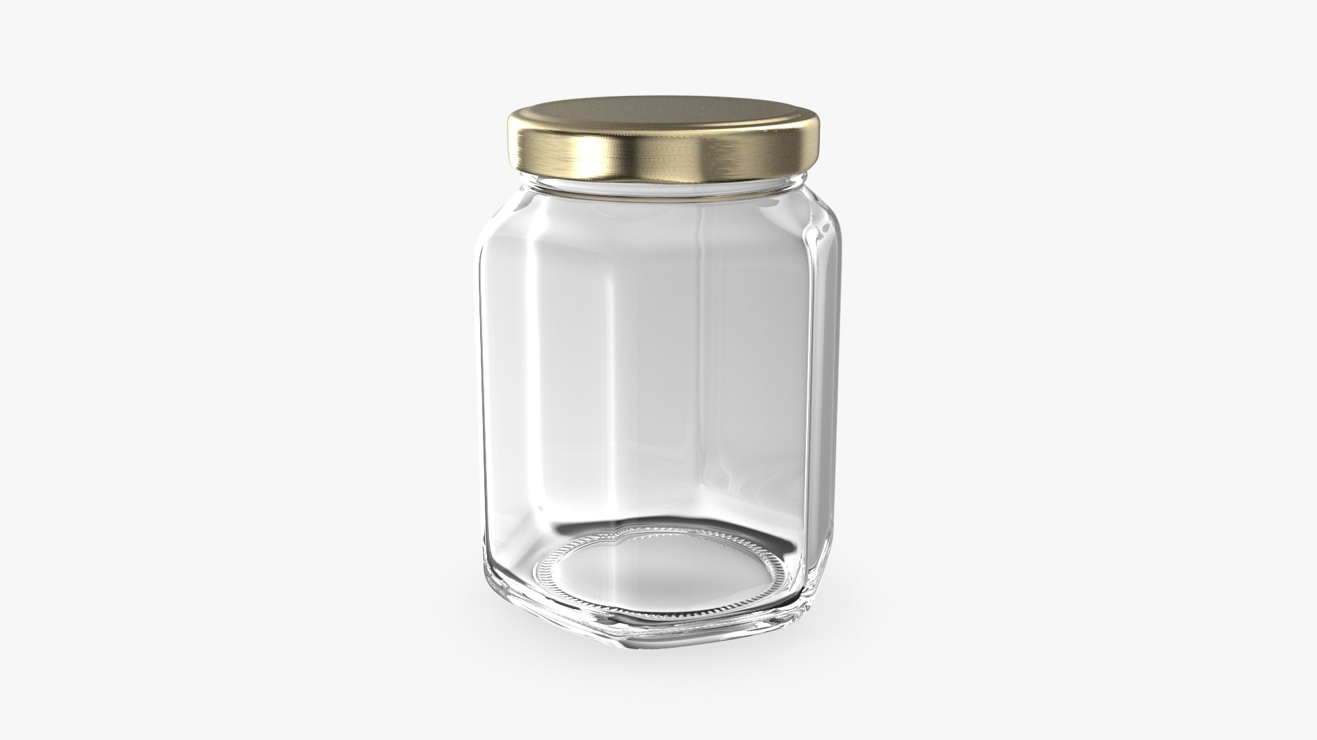 Hexagonal Glass Jar 3D Model - TurboSquid 2211675