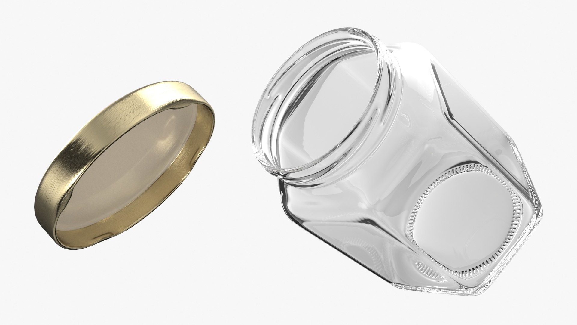 Hexagonal Glass Jar 3D Model - TurboSquid 2211675