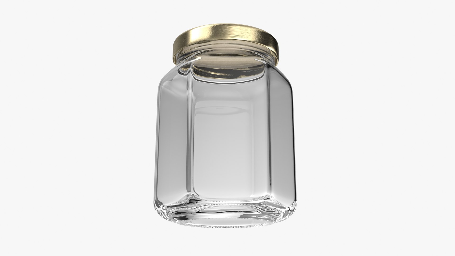 Hexagonal Glass Jar 3D Model - TurboSquid 2211675