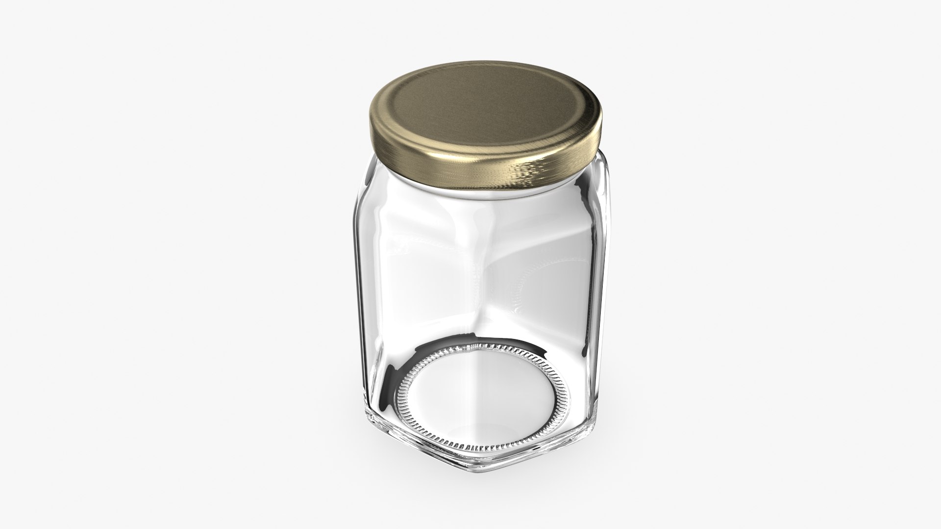 Hexagonal Glass Jar 3D Model - TurboSquid 2211675