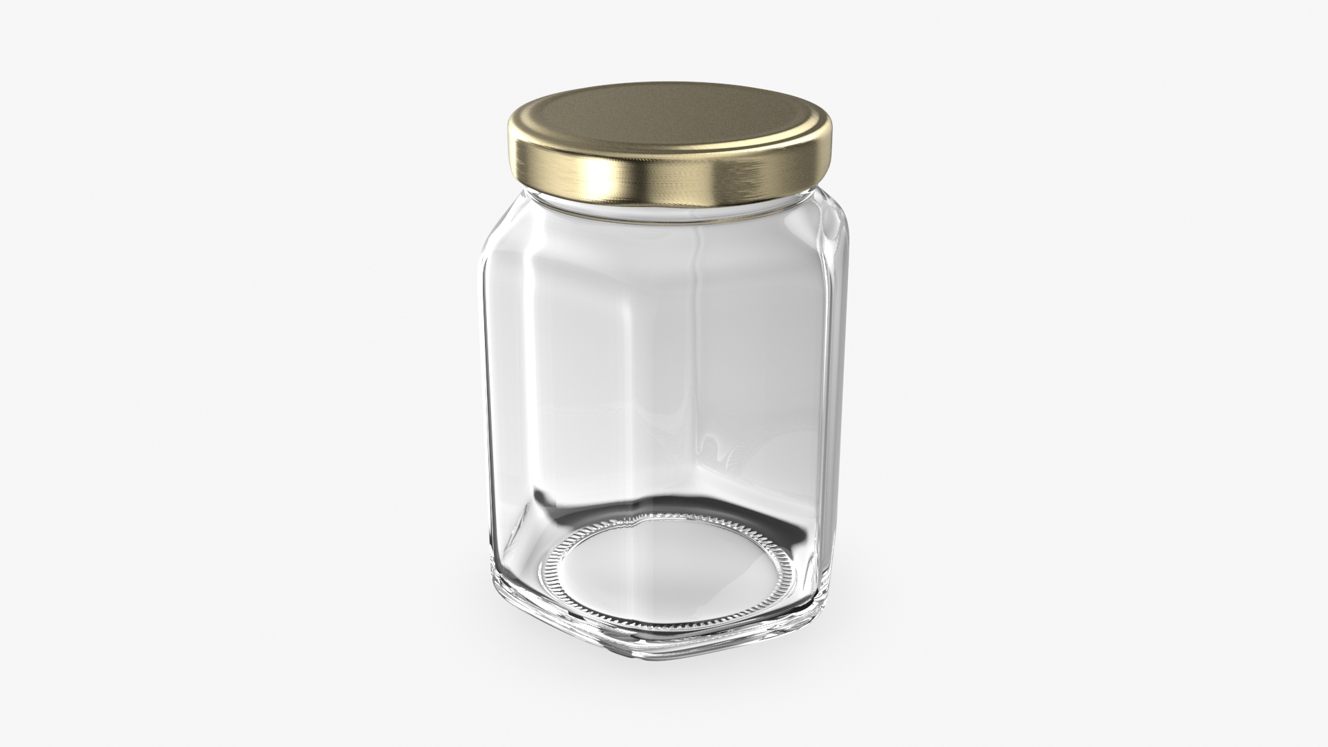 Hexagonal Glass Jar 3D Model - TurboSquid 2211675