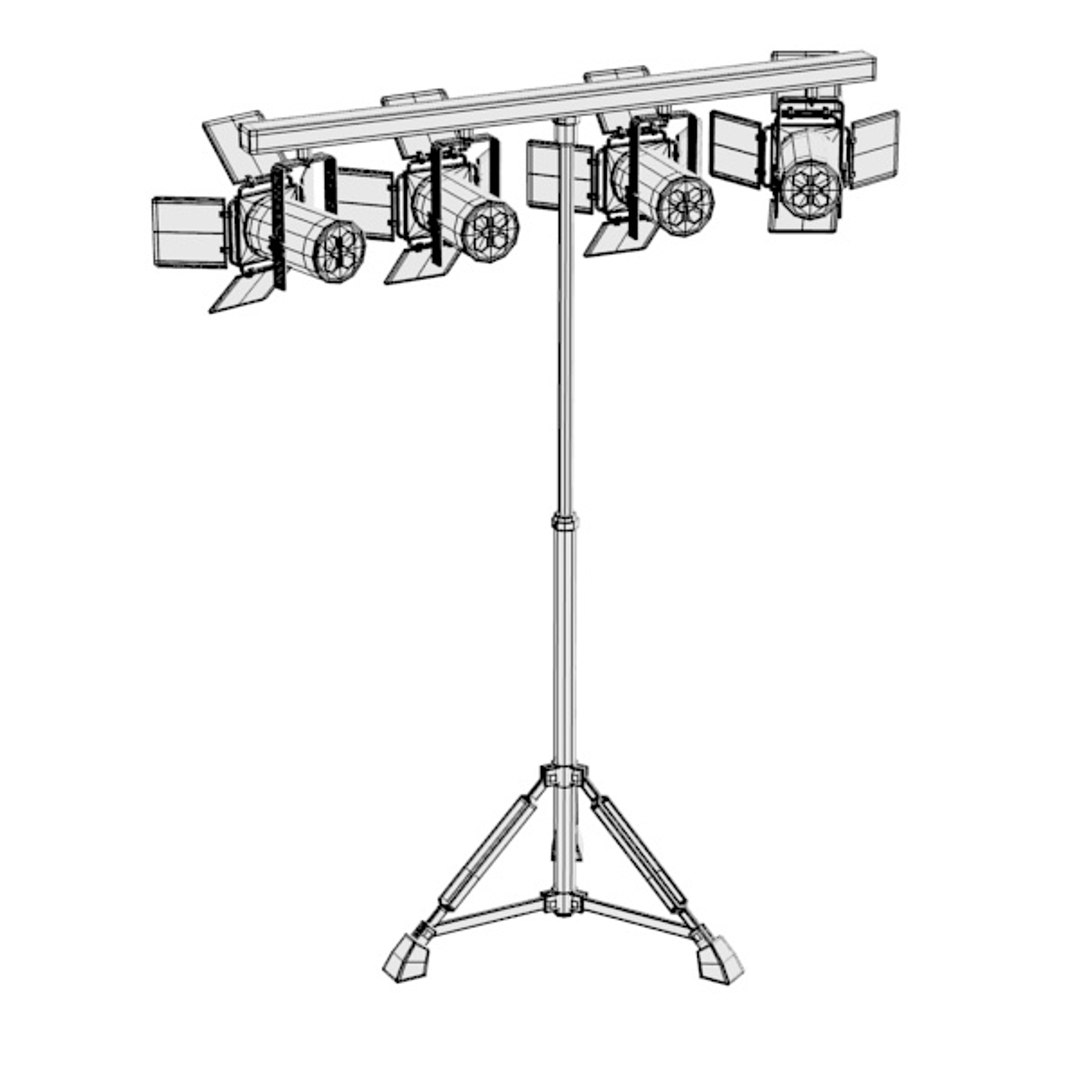 3d stage light model