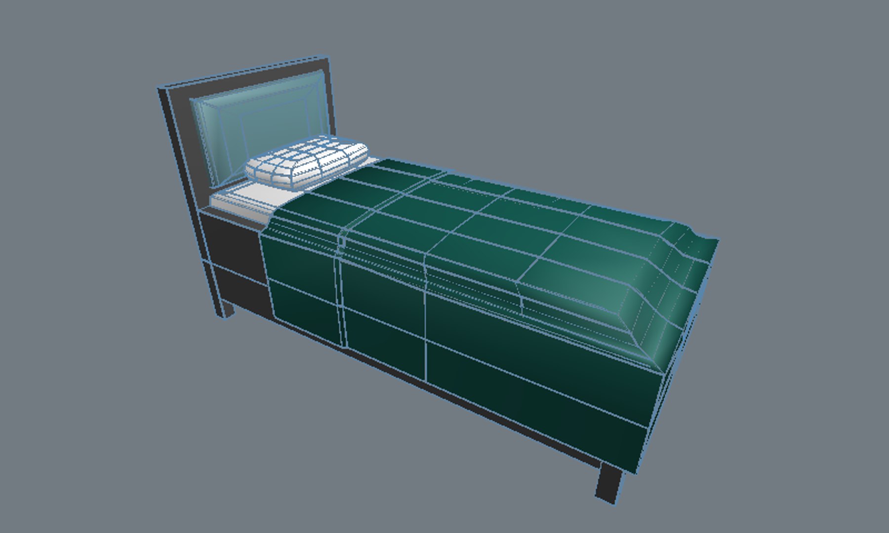 3D Model Simple Bed - TurboSquid 1445092