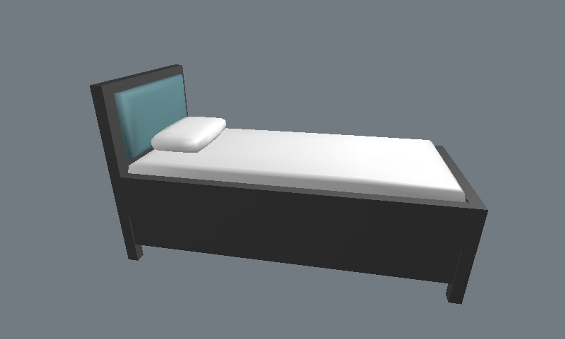 3D Model Simple Bed - TurboSquid 1445092