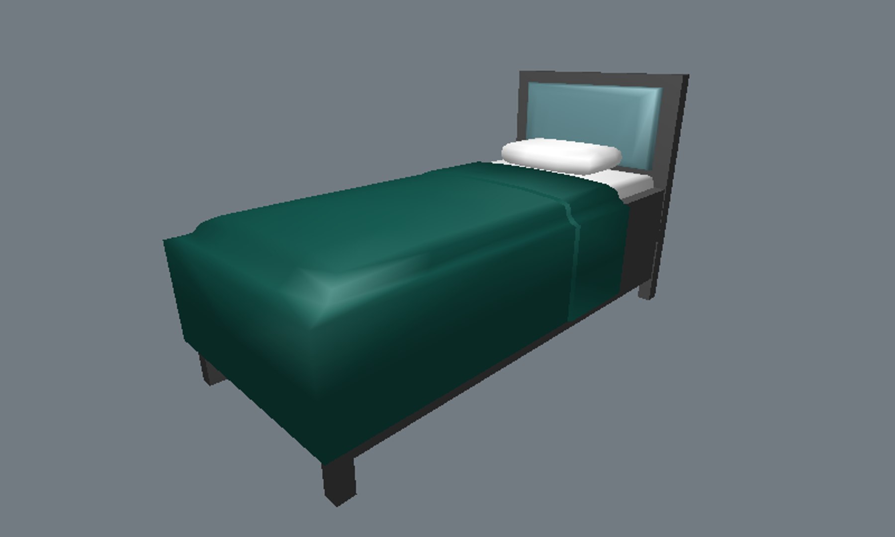 3D Model Simple Bed - TurboSquid 1445092