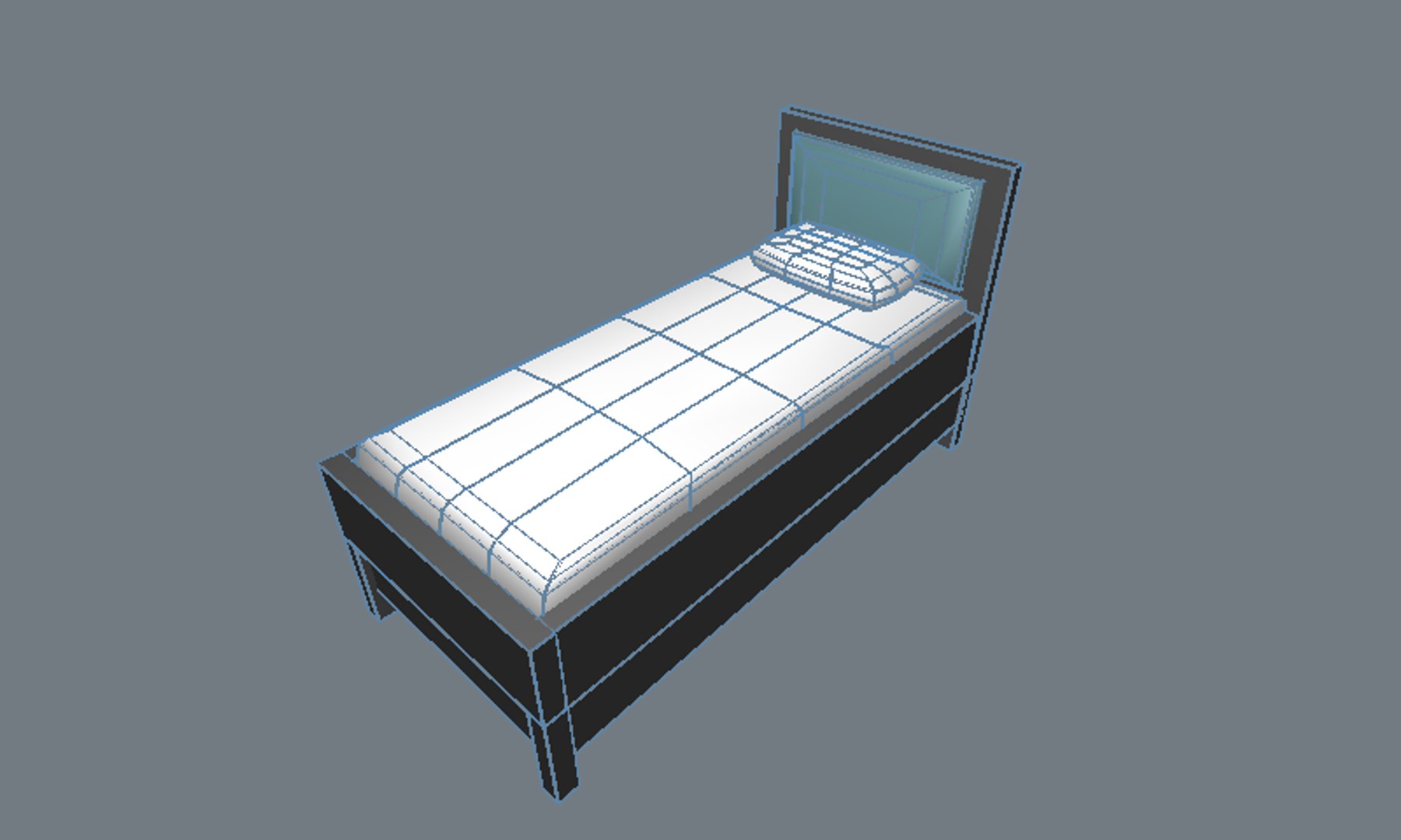 3D Model Simple Bed - TurboSquid 1445092