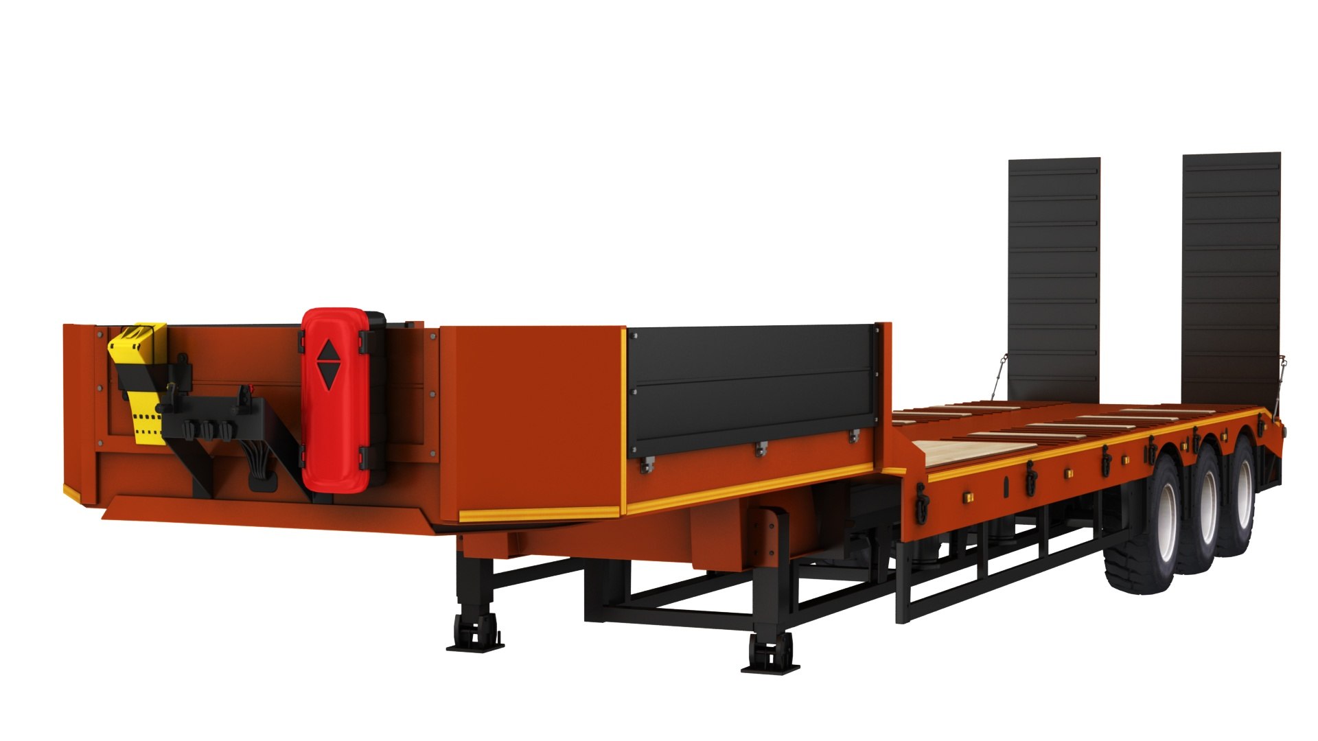 Lowbed Trailer Collection 4 In 1 3D Model - TurboSquid 2282100