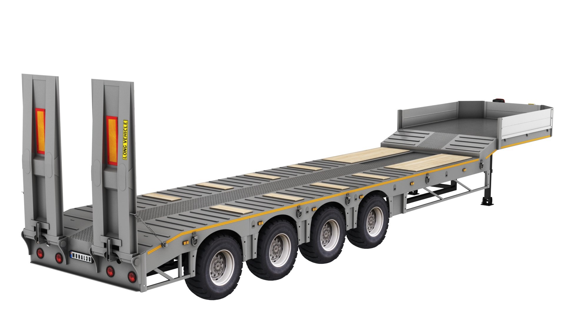 Lowbed Trailer Collection 4 In 1 3D Model - TurboSquid 2282100