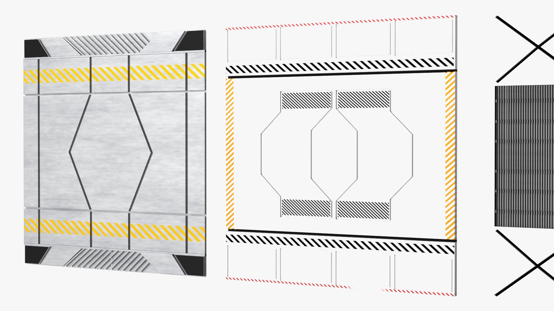 3D Model Futuristic Floor Panels Set - TurboSquid 2164613