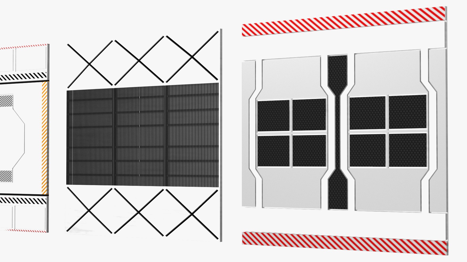 3D Model Futuristic Floor Panels Set - TurboSquid 2164613