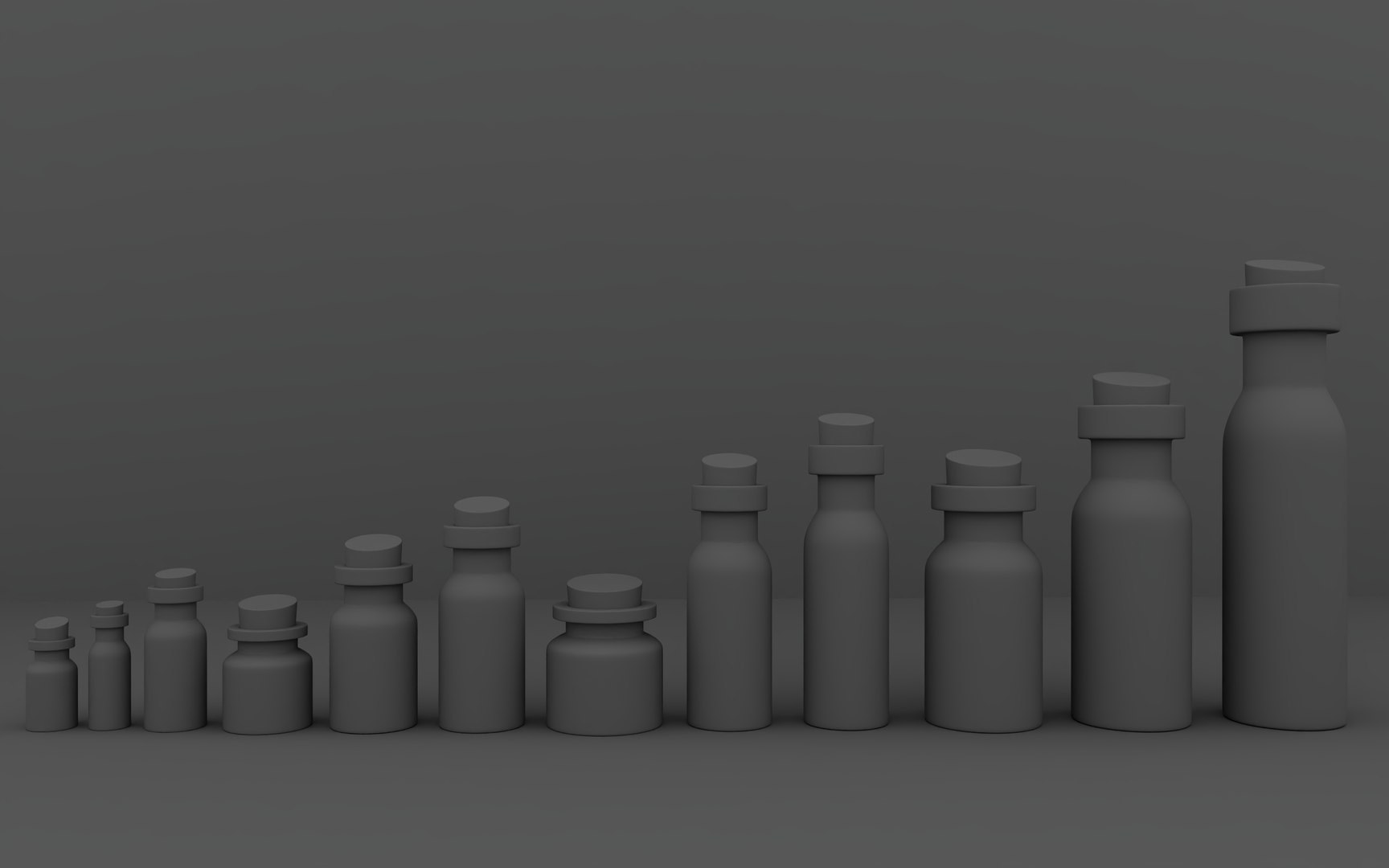 Mini Bottles 3D Model - TurboSquid 2057789