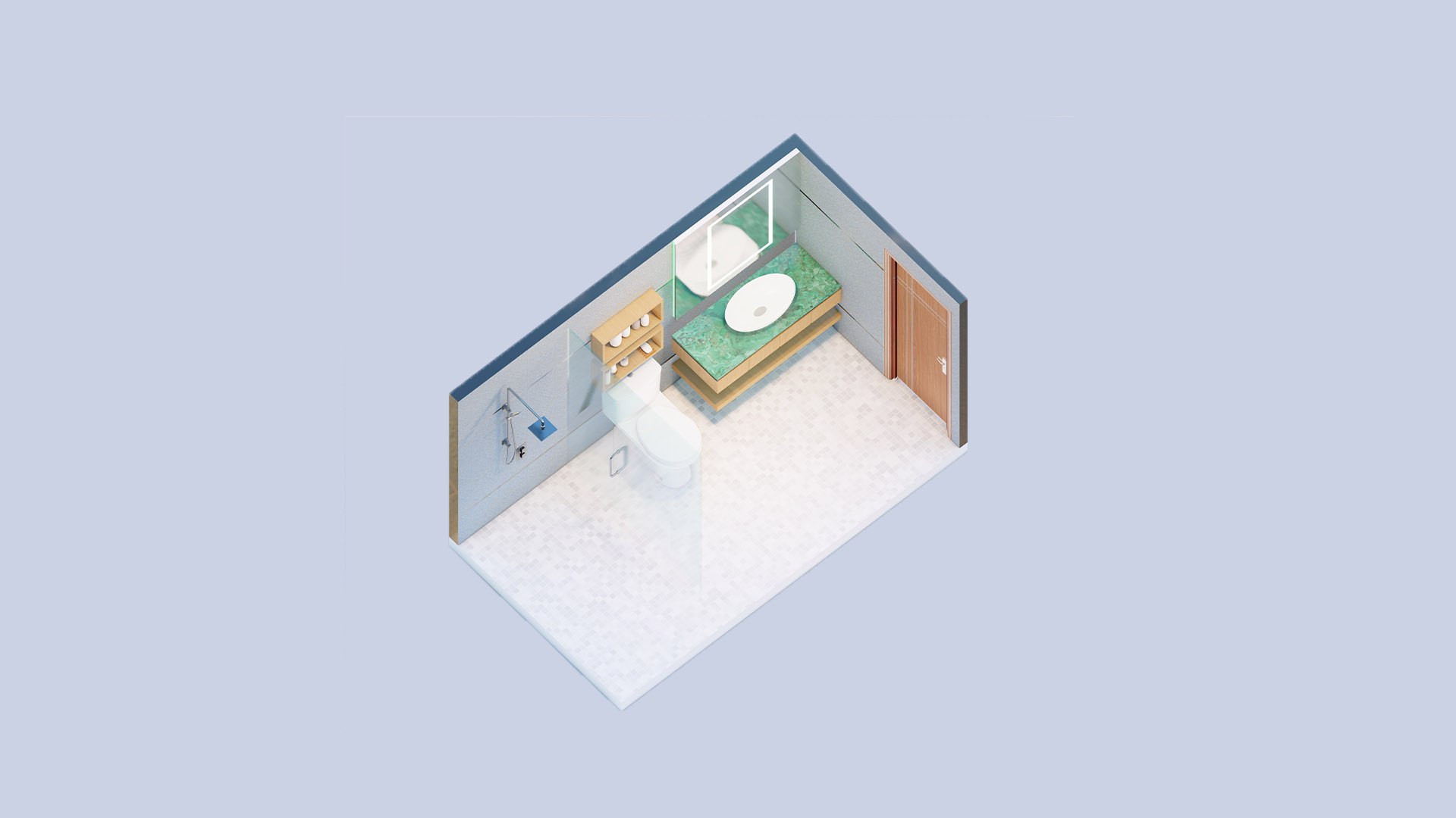 Contemporary Toilet Isometric View 3D Model - TurboSquid 2350552