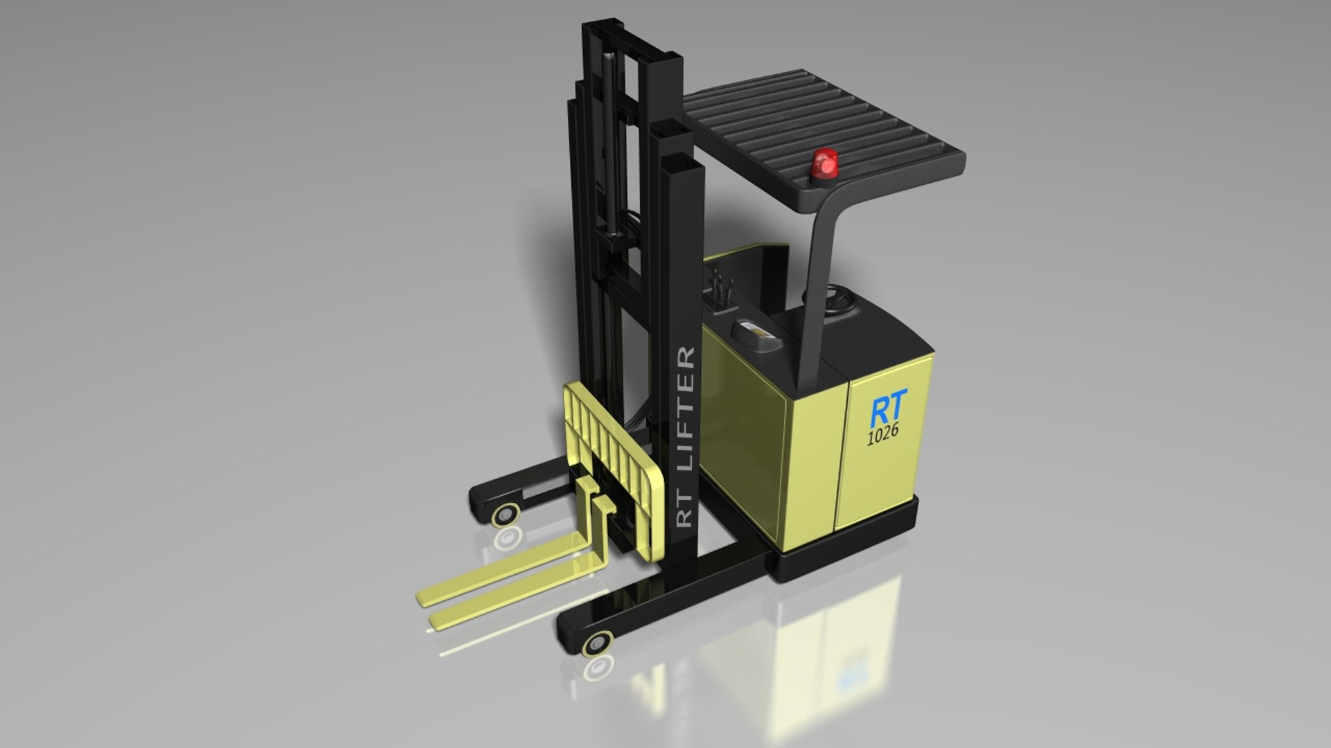 3d Industrial Reach Truck Model