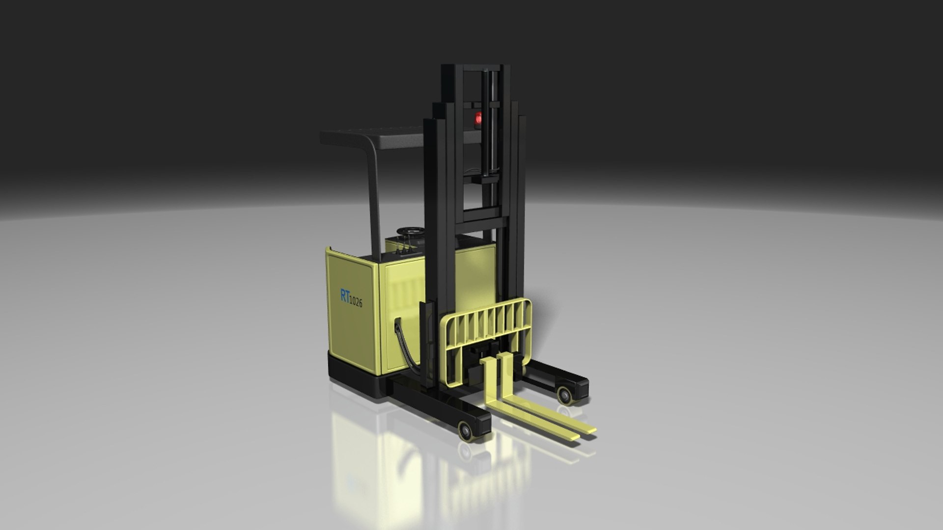 3d Industrial Reach Truck Model