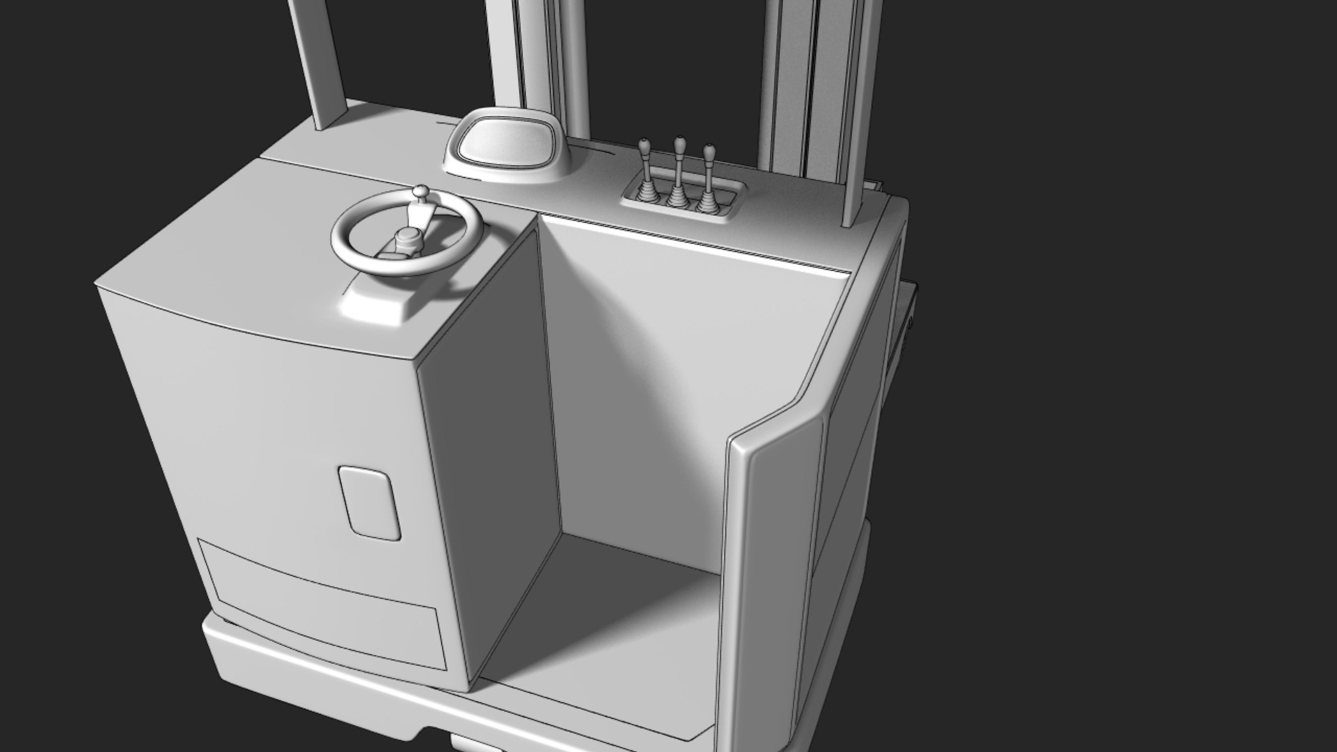 3d Industrial Reach Truck Model