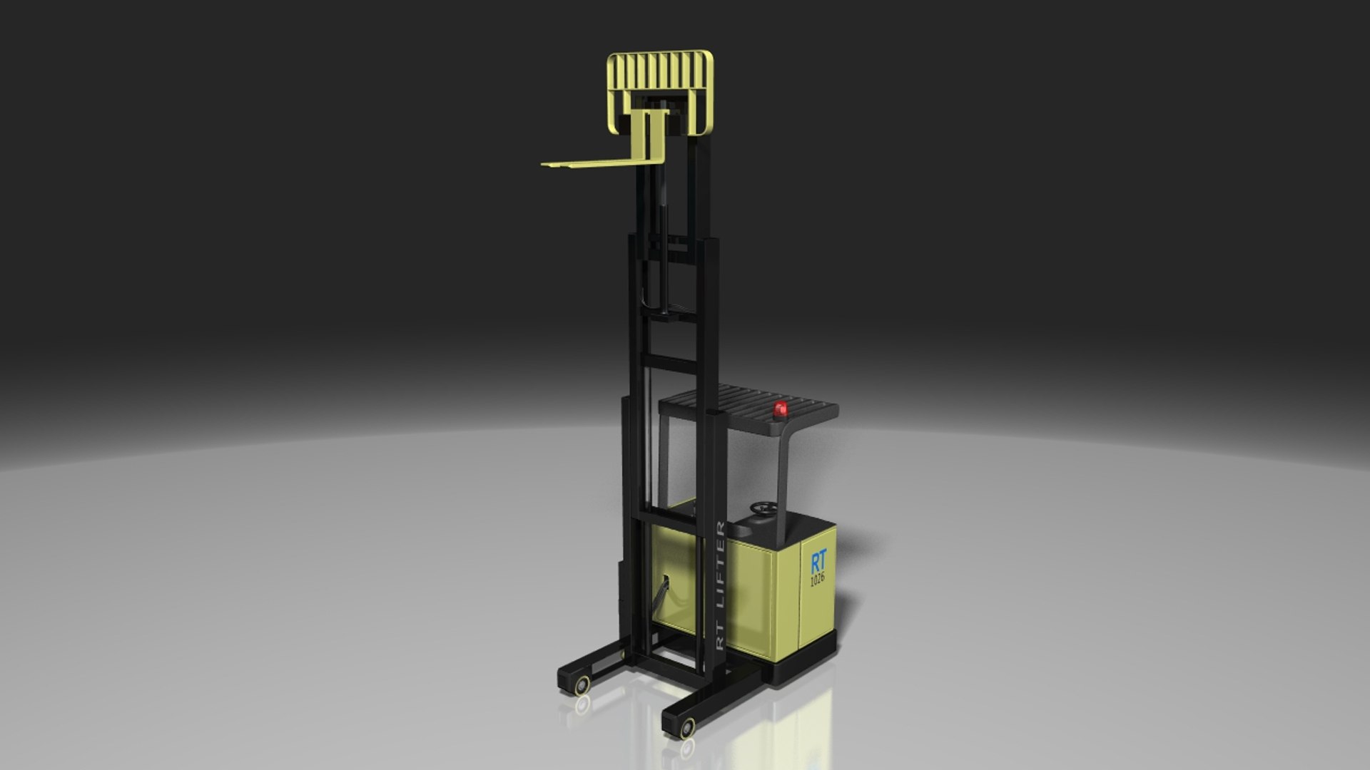 3d Industrial Reach Truck Model