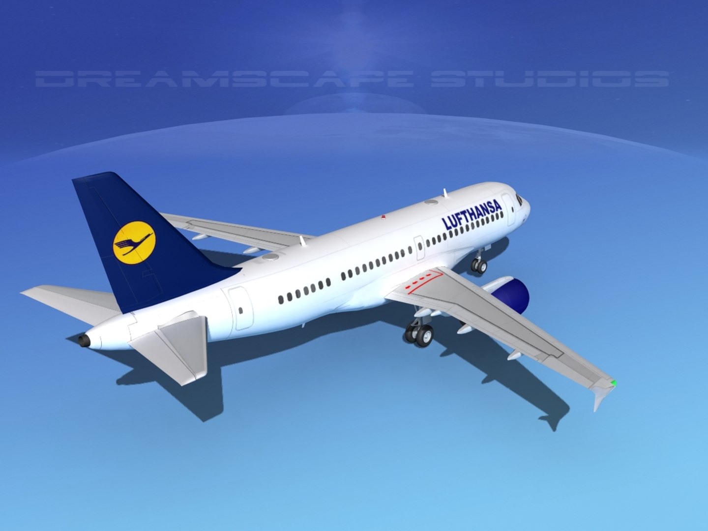 3d Scale Airbus A319 Model