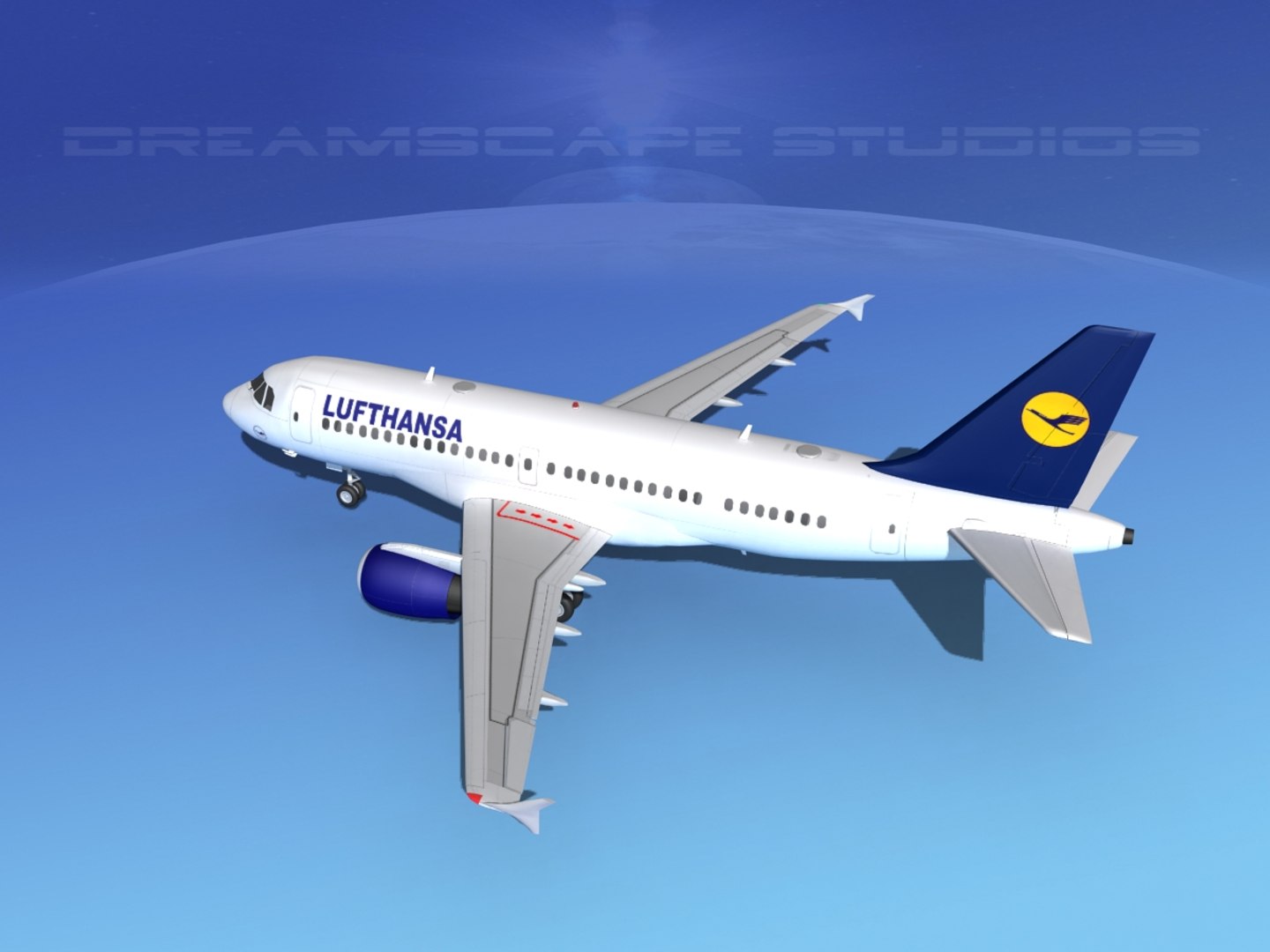 3d Scale Airbus A319 Model