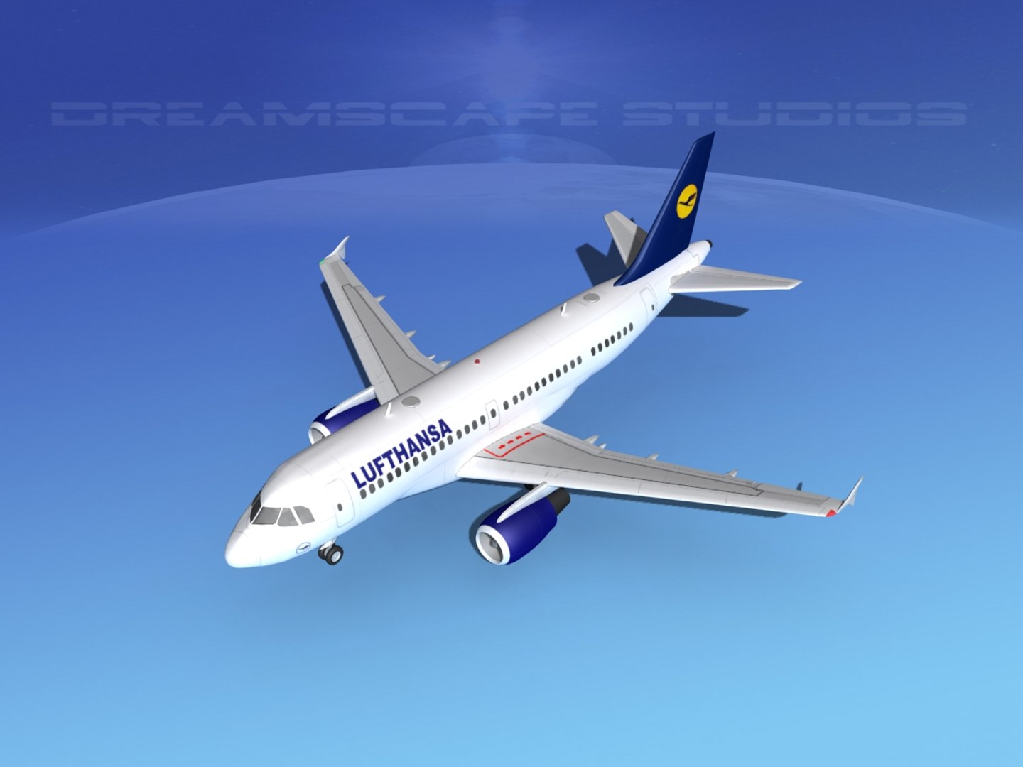 3d Scale Airbus A319 Model