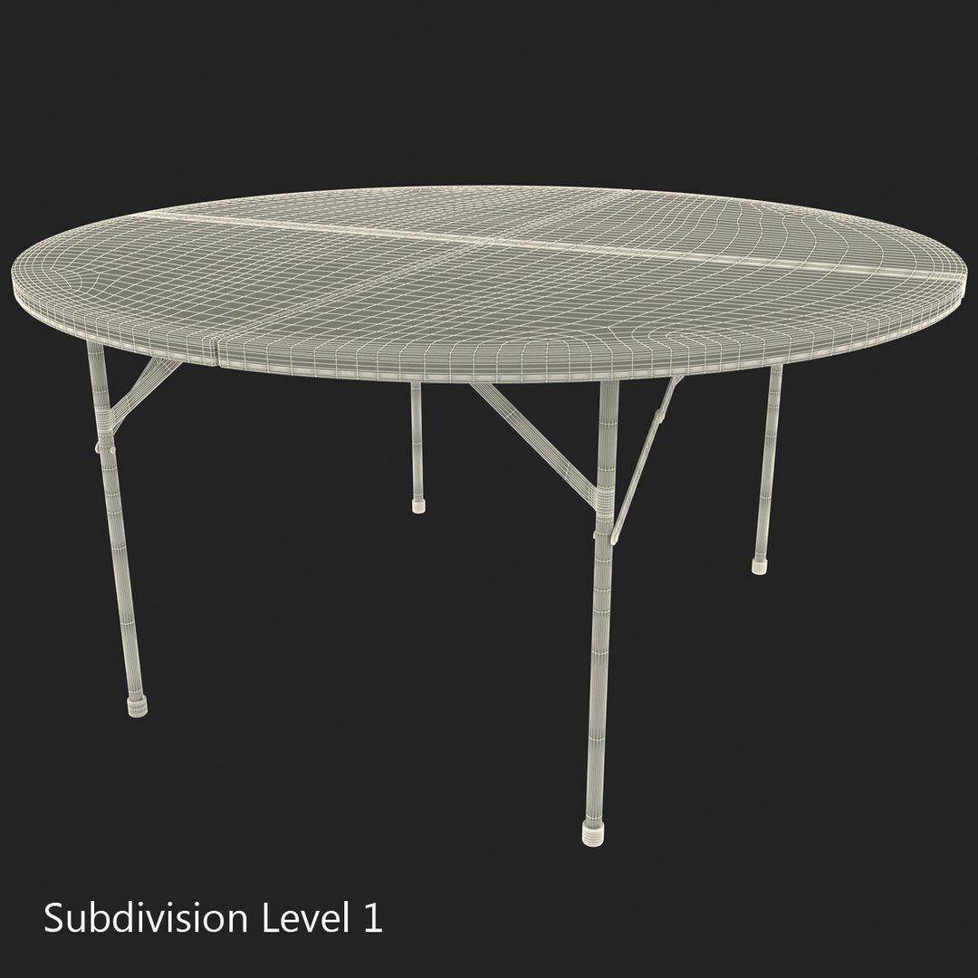 folding table 3d 3ds
