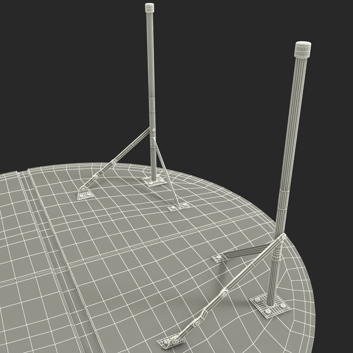 folding table 3d 3ds