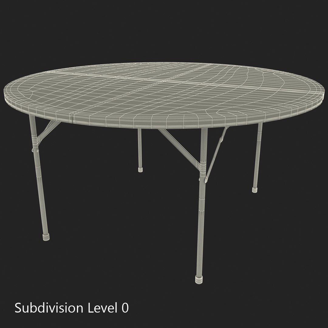 folding table 3d 3ds