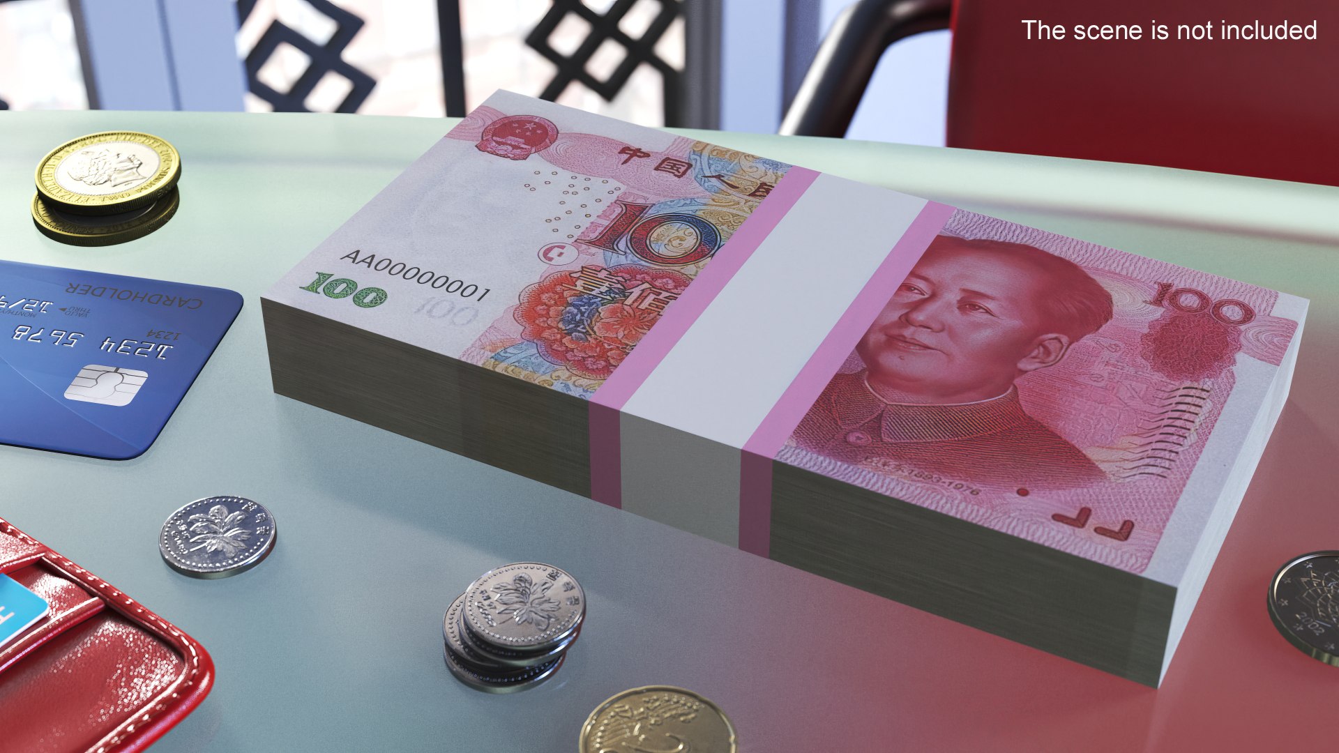 China Currency 100 Yuan Banknotes Pack 3D Model - TurboSquid 2256438