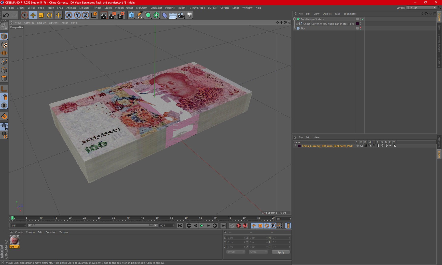 China Currency 100 Yuan Banknotes Pack 3D Model - TurboSquid 2256438