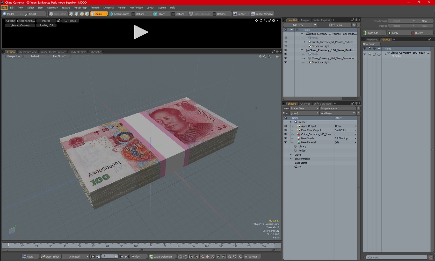 China Currency 100 Yuan Banknotes Pack 3D Model - TurboSquid 2256438
