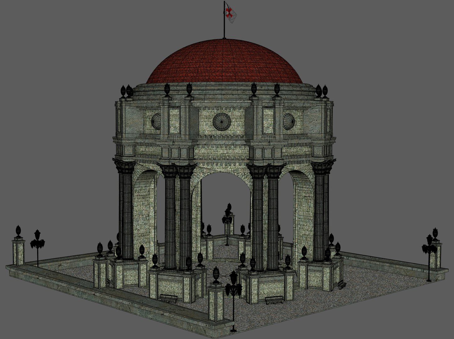 3D Classic Dome Model - TurboSquid 1462703