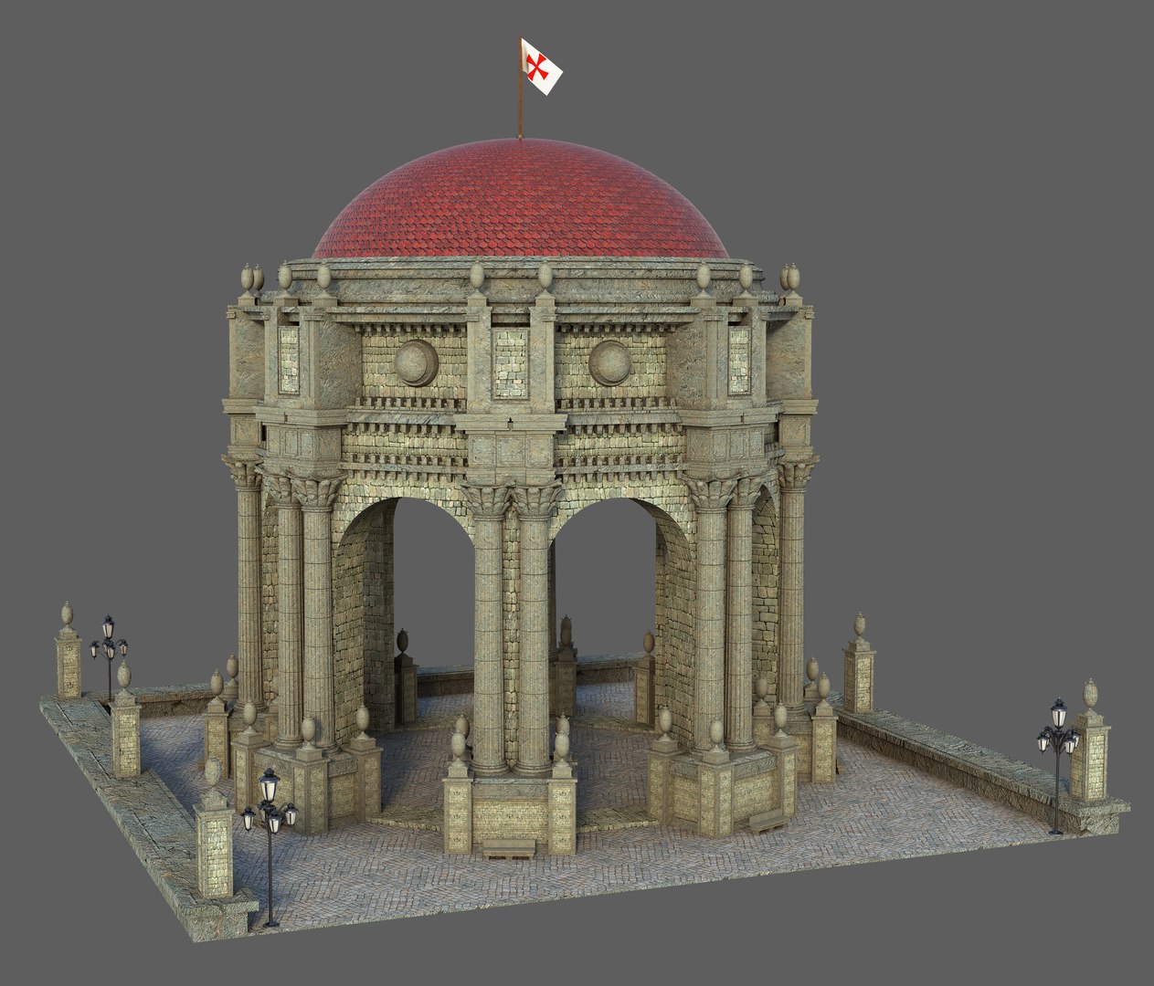 3D Classic Dome Model - TurboSquid 1462703