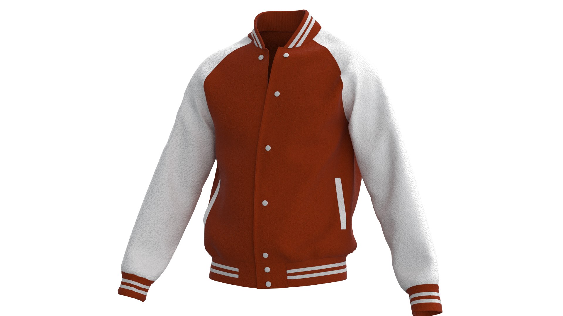 3D Male Raglan Varsity Jacket - TurboSquid 2198439