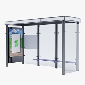Bus Stop Enclosure 3D Models for Download | TurboSquid